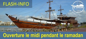 Le Dhow, votre restaurant bar lounge à Rabat sur le quai de Bouregreg